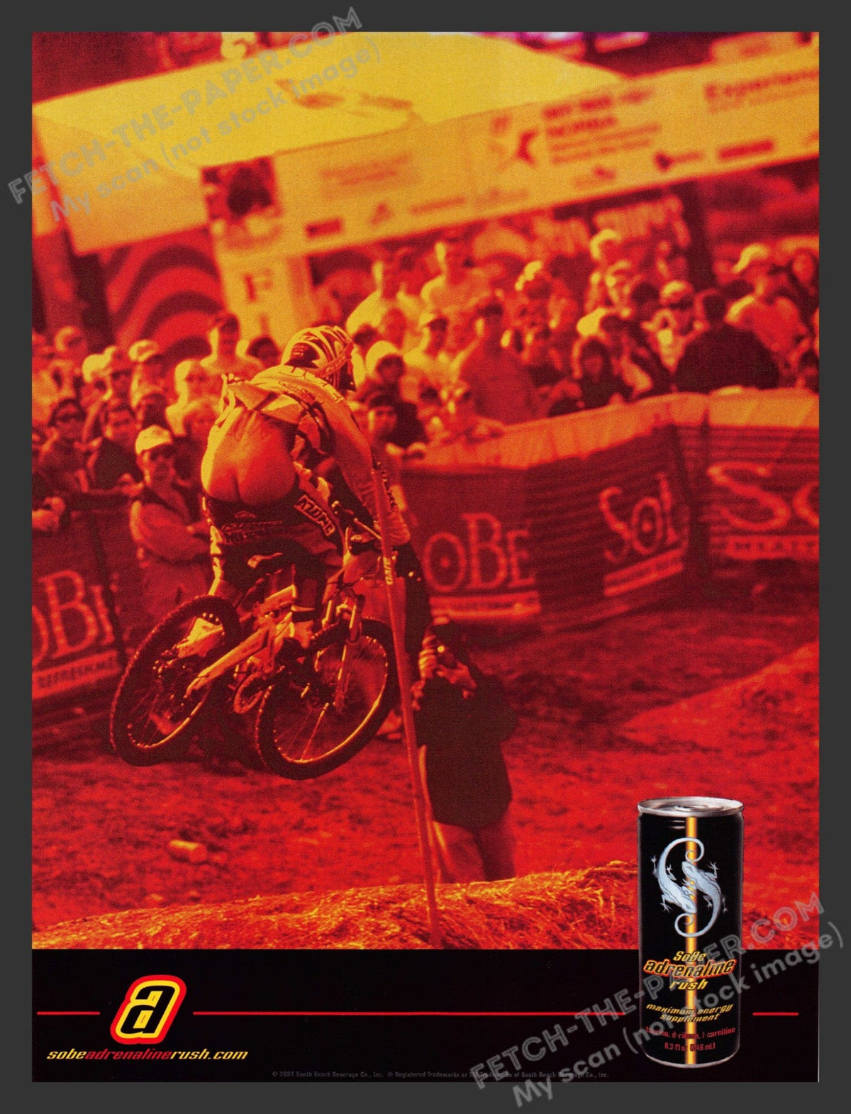 Sobe Adrenaline Rush Energy Drink BMX 2000s Print Ad — Fetch-the-Paper