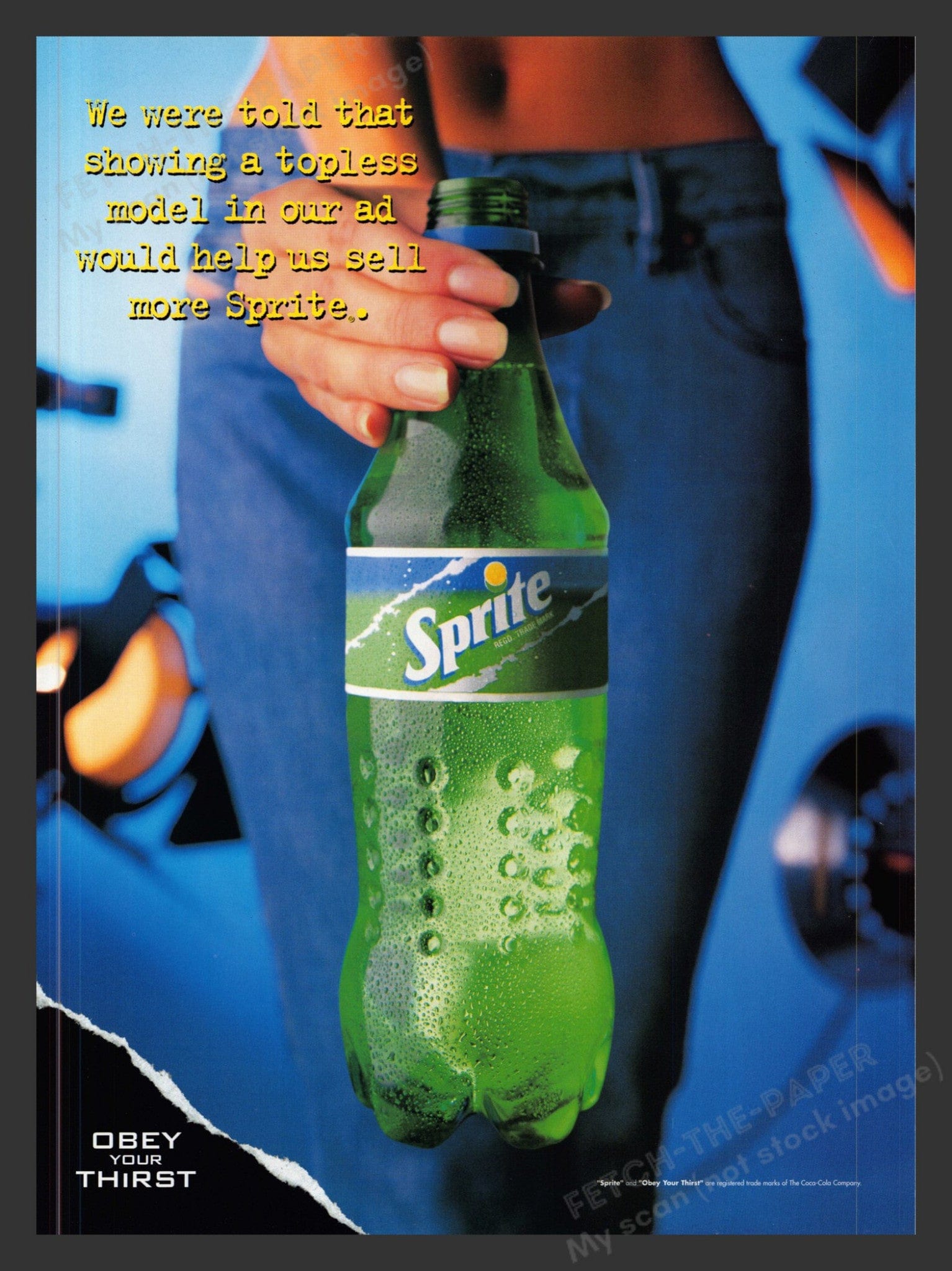 Sprite "Obey Your Thirst" Model 1990s Print Advertisement Ad 1999 ...