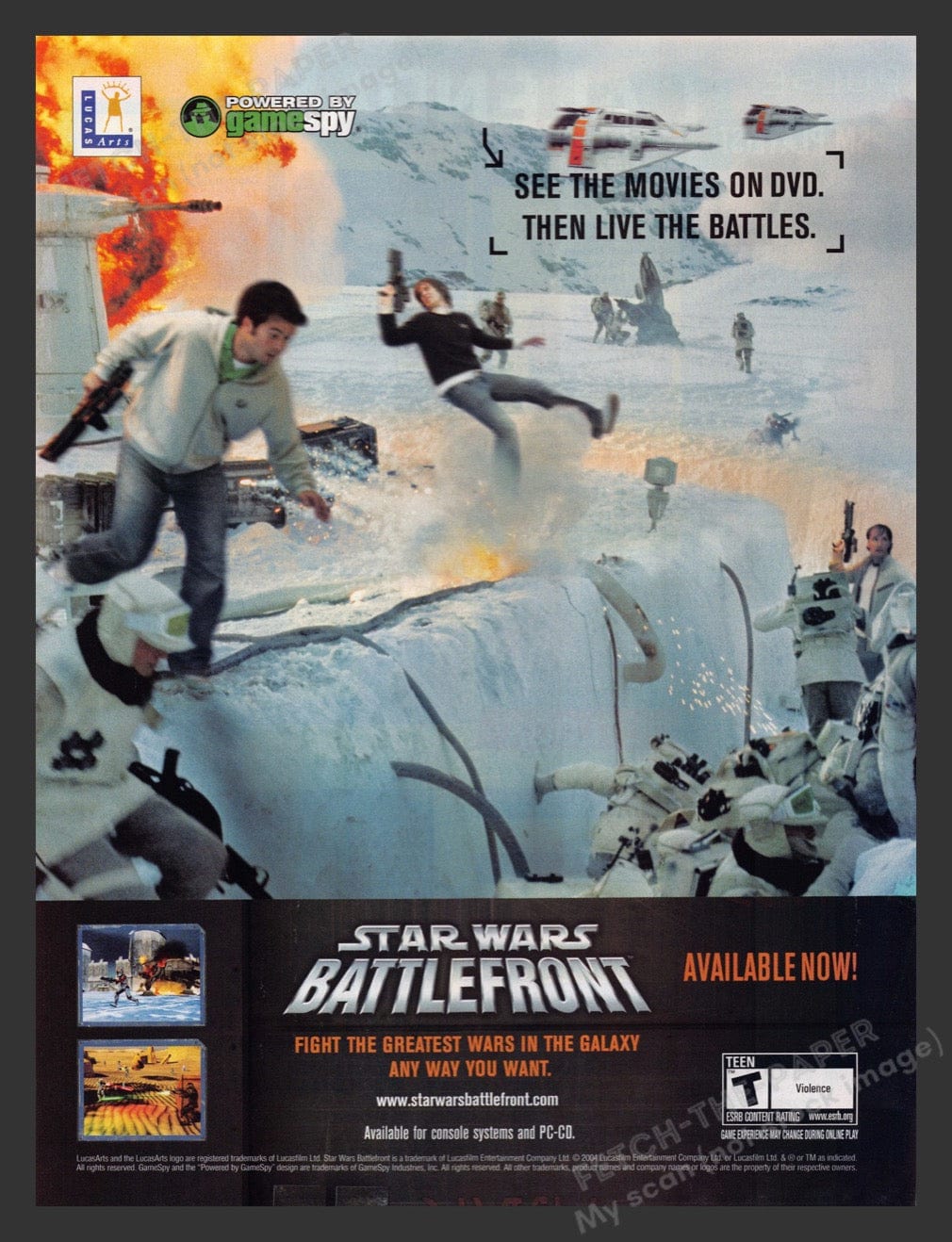 Star Wars Battlefront 2000s Video Game Print Advertisement 2004 — Fetch ...