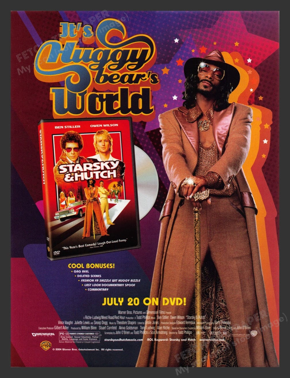 Starsky & Hutch 2004 Print Ad - Snoop Dogg as Huggy Bear — Fetch-the-Paper