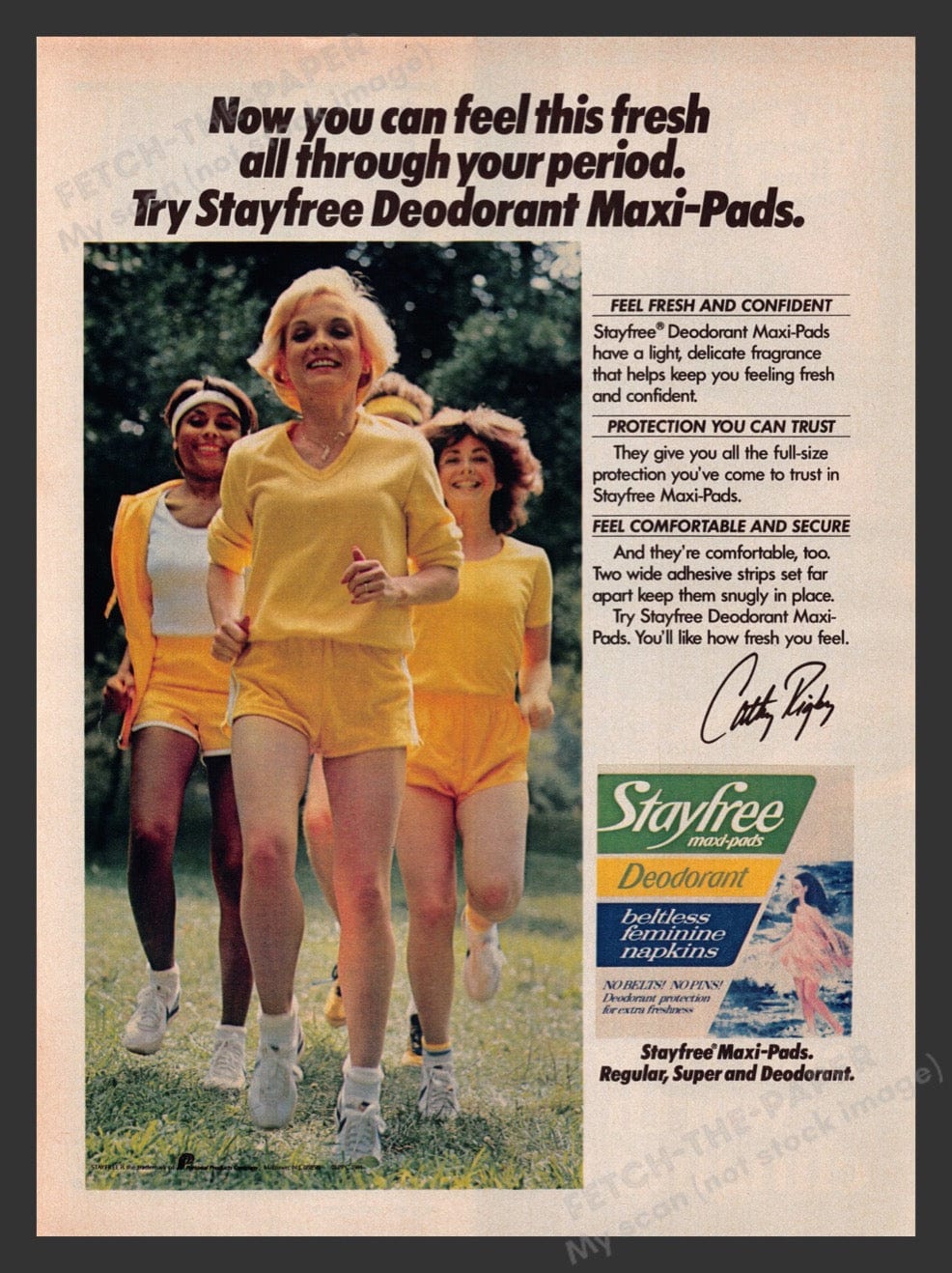 Stayfree Maxi-pads Cathy Rigby Gymnast 1980s Print Advertisement Ad 19 ...