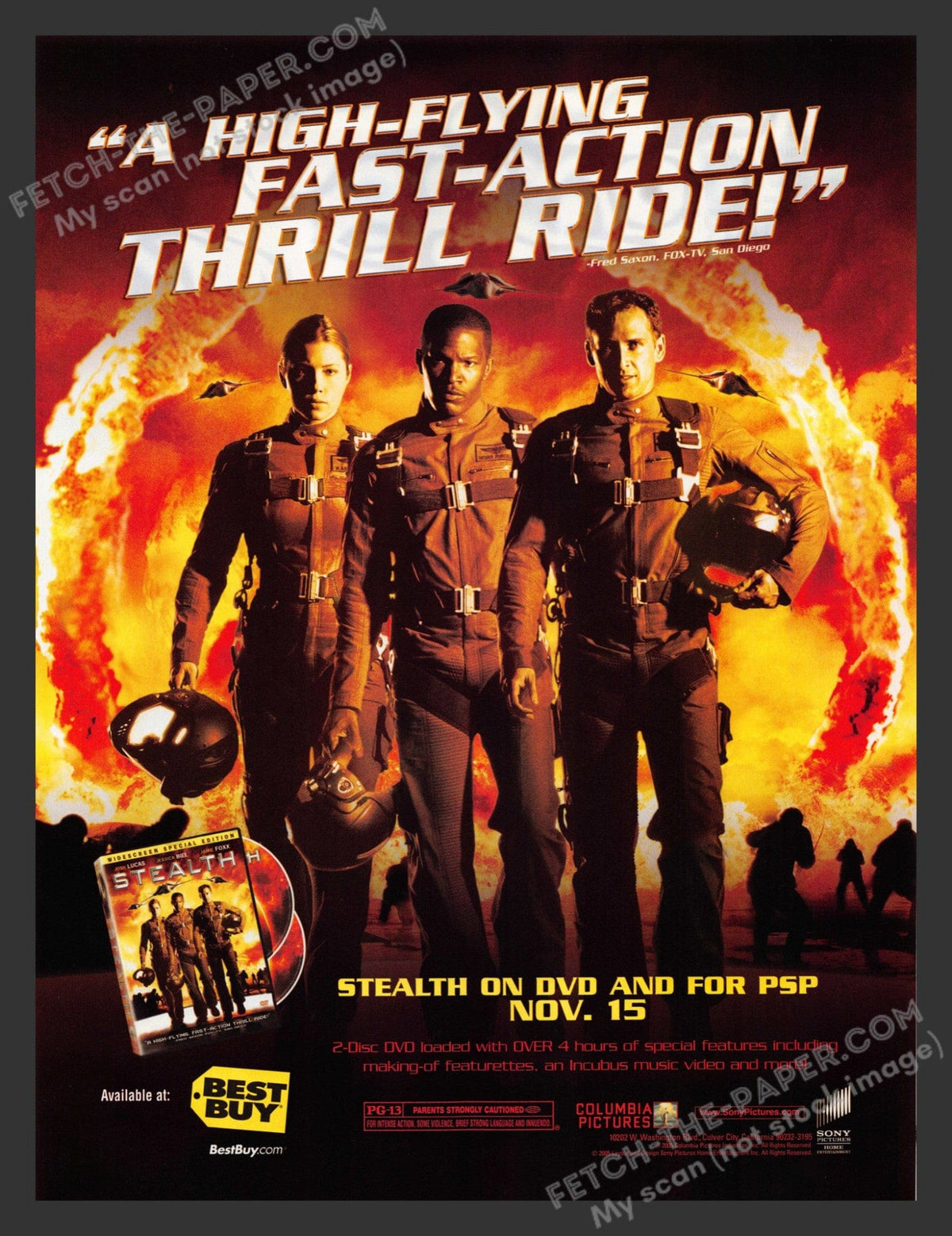 Stealth Movie 2000s Print Ad - DVD & PSP Release Promo — Fetch-the-Paper