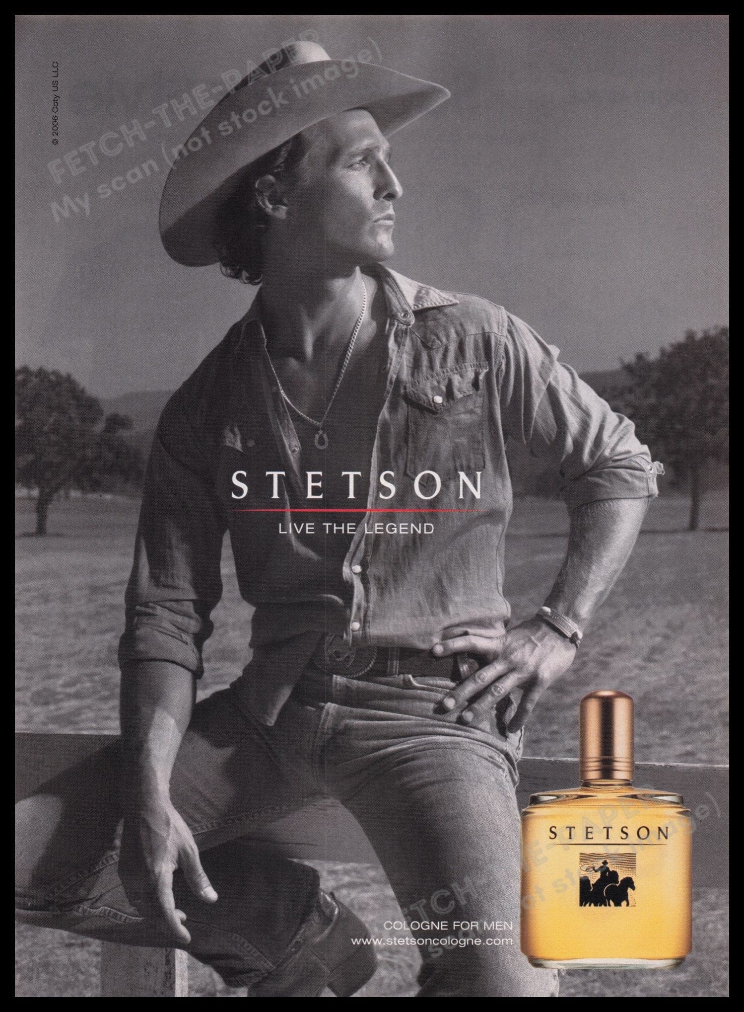 Stetson Cologne Matthew McConaughey 2000s Print Advertisement Ad 2006 ...