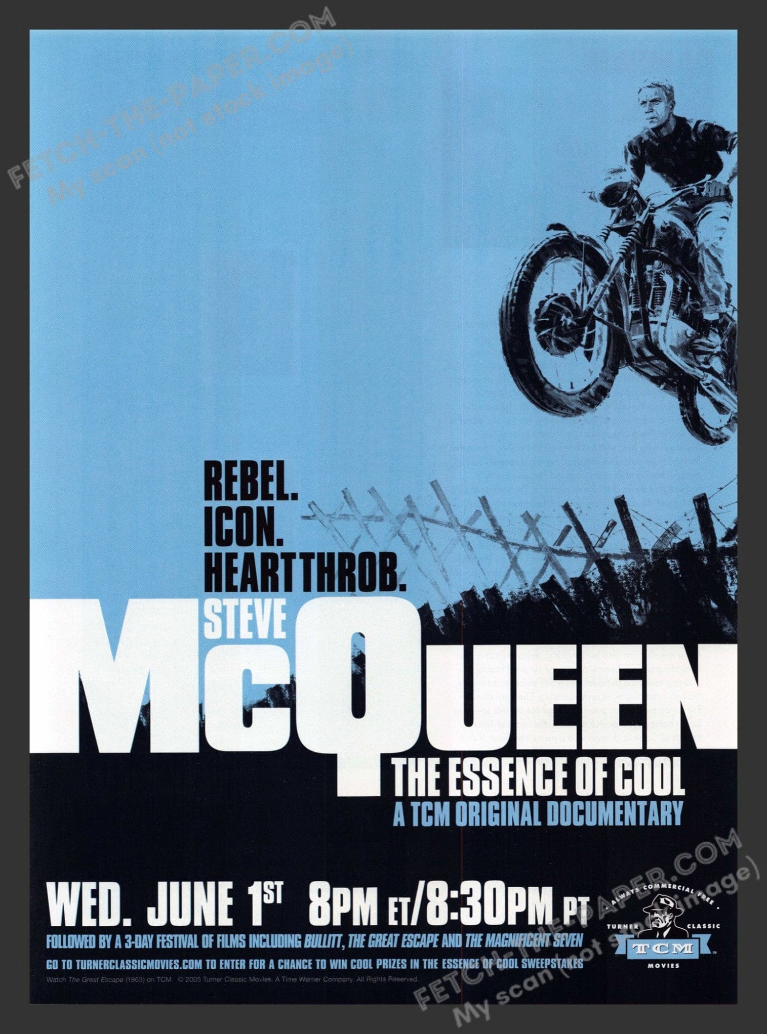 Steve McQueen 2005 TCM Documentary Print Ad - The Essence of Cool ...