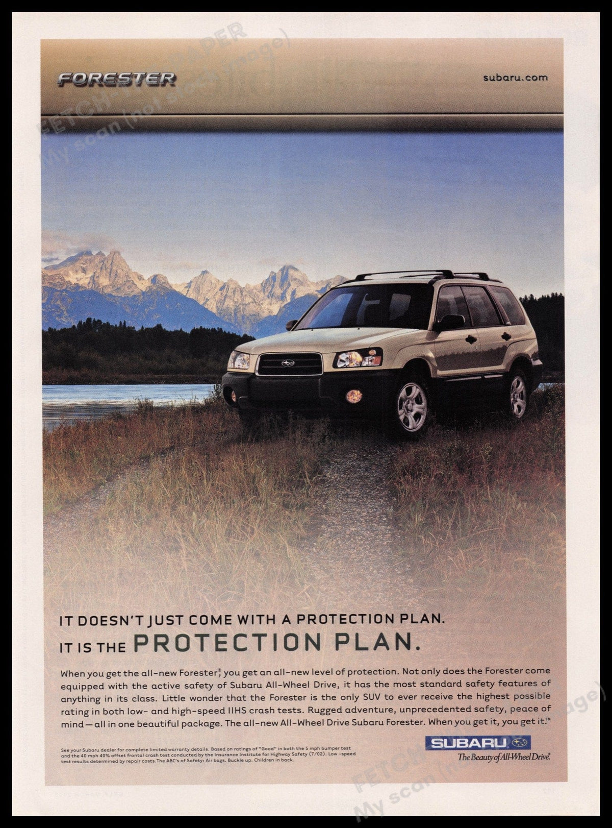 Vintage 2003 Subaru Forester SUV Print Ad - Rugged & Safe — Fetch-the-Paper