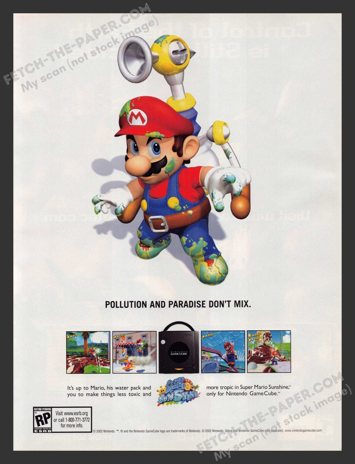 Super Mario Sunshine 2002 Print Ad - Original 8"x11" Retro Gaming ...