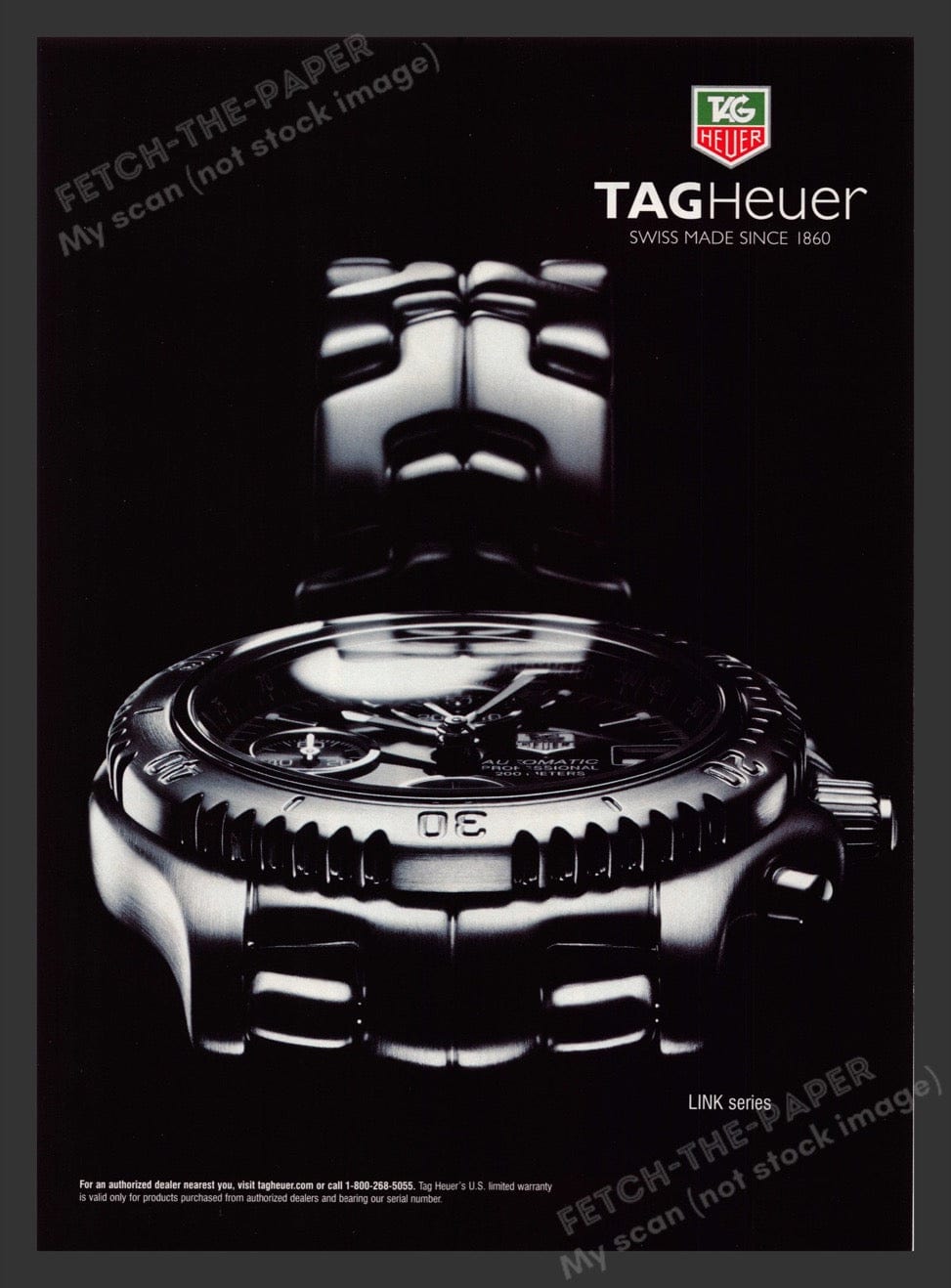 Tag Heuer Watch "Link Series" 2000s Print Advertisement Ad 2000 — Fetch ...