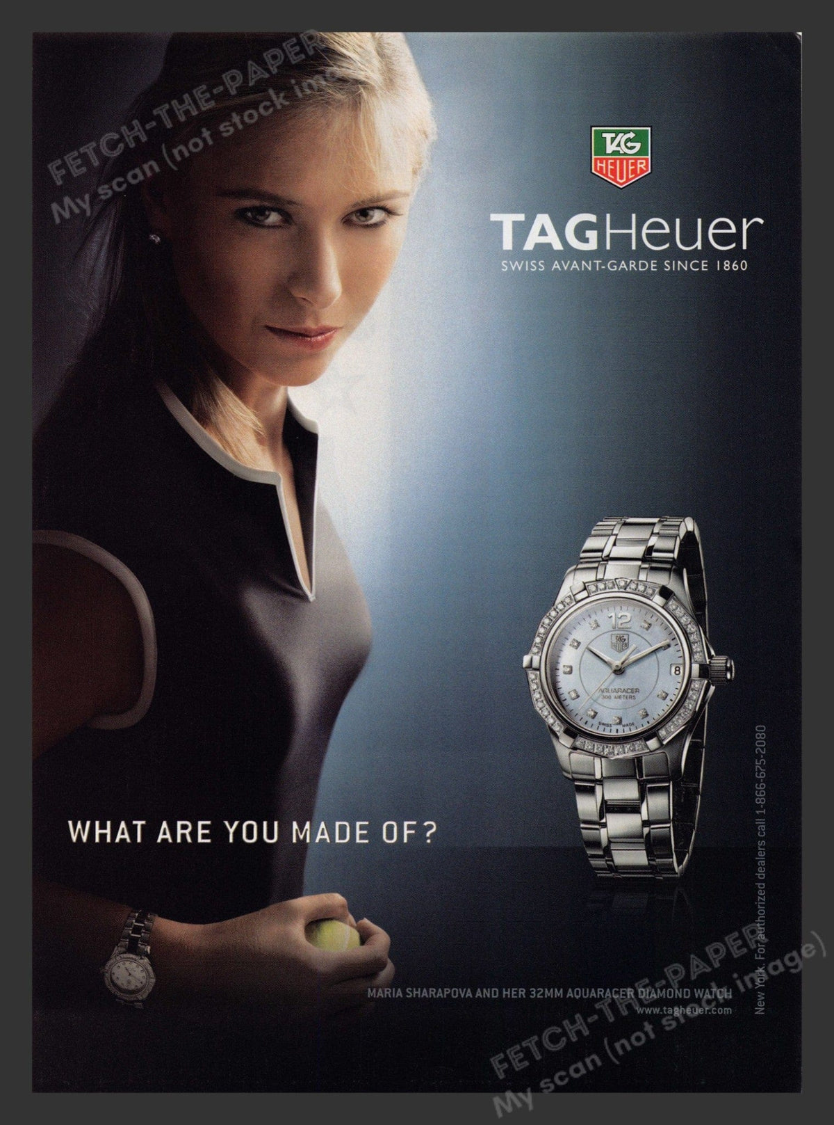Tag Heuer Aquaracer Diamond Watch Ad with Maria Sharapova 2008 — Fetch ...