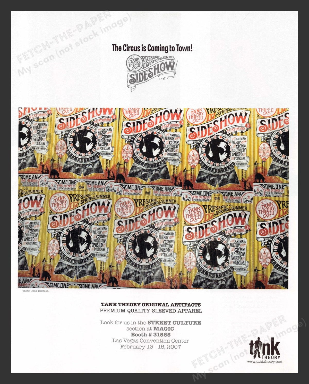 Tank Theory Sideshow Clothing Circus 2000s Print Advertisement Ad 2007 ...