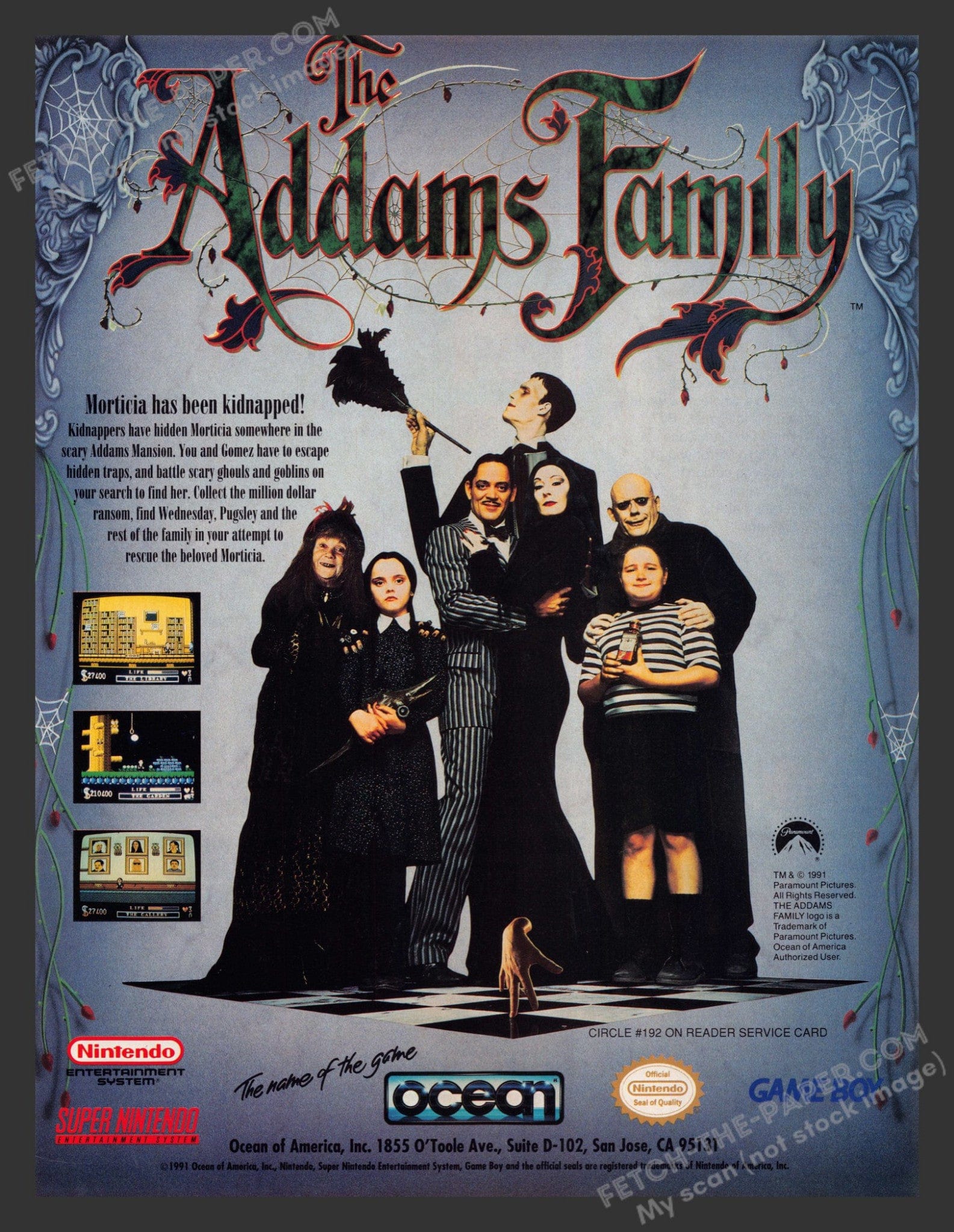 The Addams Family Video Game 1990s Print Advertisement 1991 — Fetch-the ...