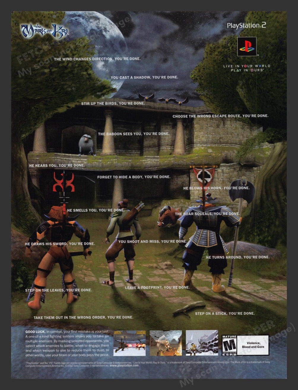The Mark of Kri Video Game 2000s Print Advertisement 2002 — Fetch-the-Paper