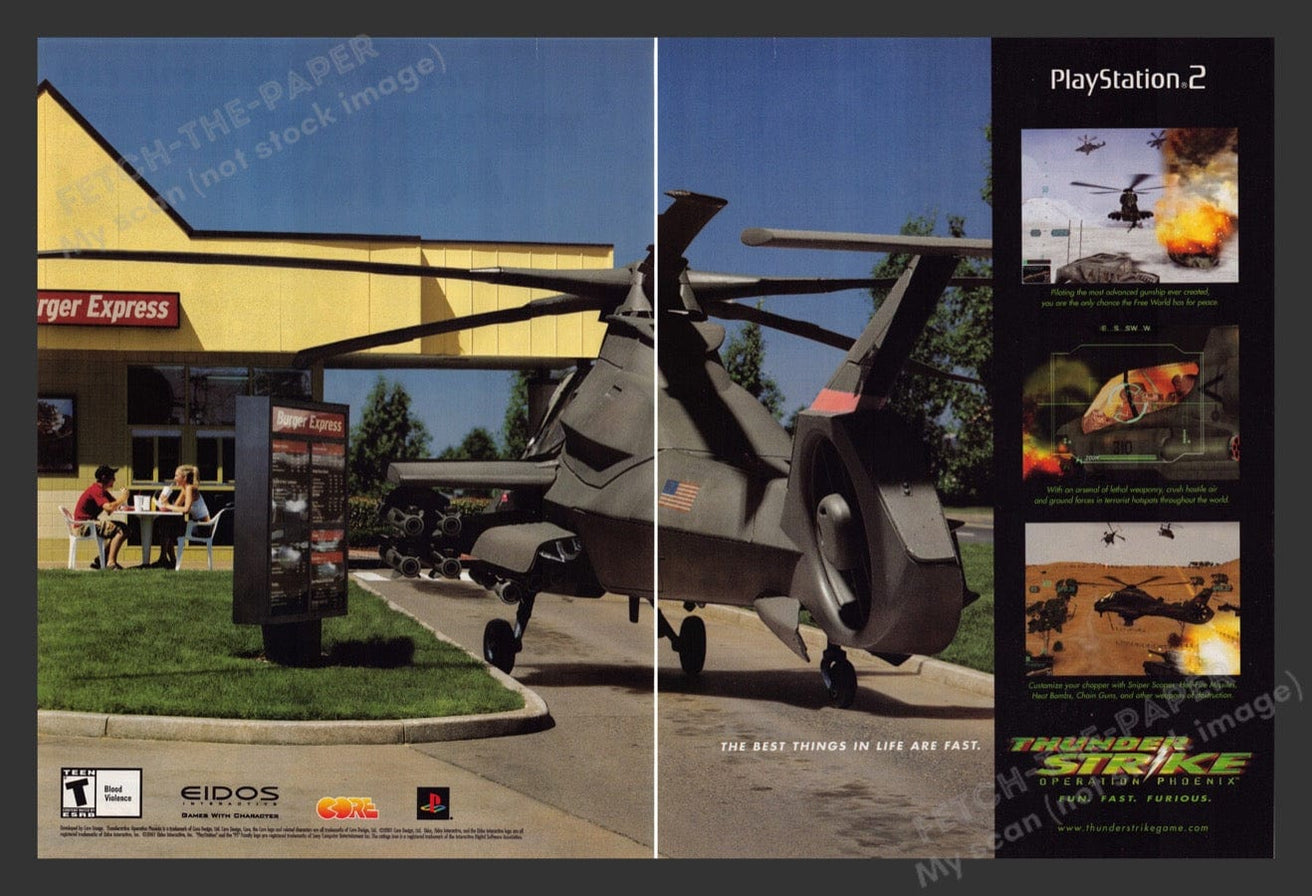 Thunder Strike: Operation Phoenix 2000s Video Game Print Ad (2 Pages) — Fetch-the-Paper