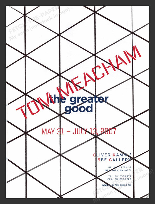 Tom Meacham - Oliver Kamm Gallery NYC Art Show 2007 Print Advertisemen ...
