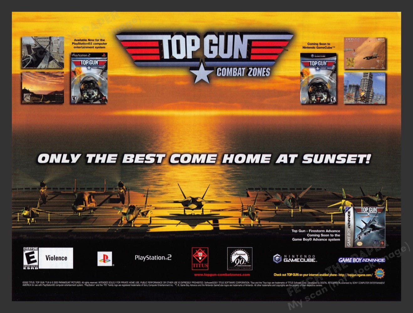 Top Gun Combat Zones Video Game 2000s Print Advertisement 2002 — Fetch-the-Paper