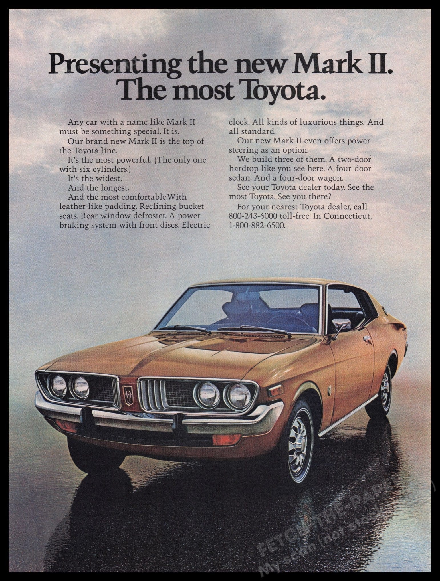 Toyota Mark II Car 1970s Print Advertisement Ad 1972 Something Special ...