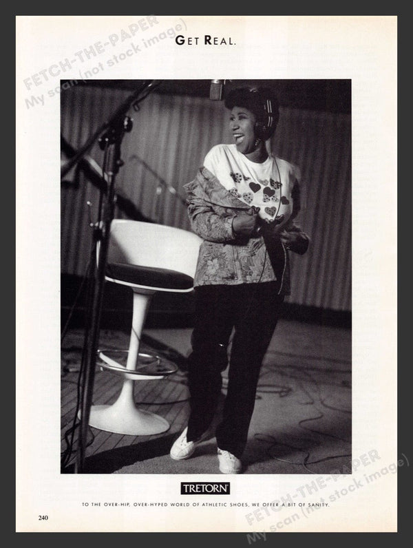 Tretorn Shoes Aretha Franklin Singing 1990s Print Advertisement Ad 199 ...