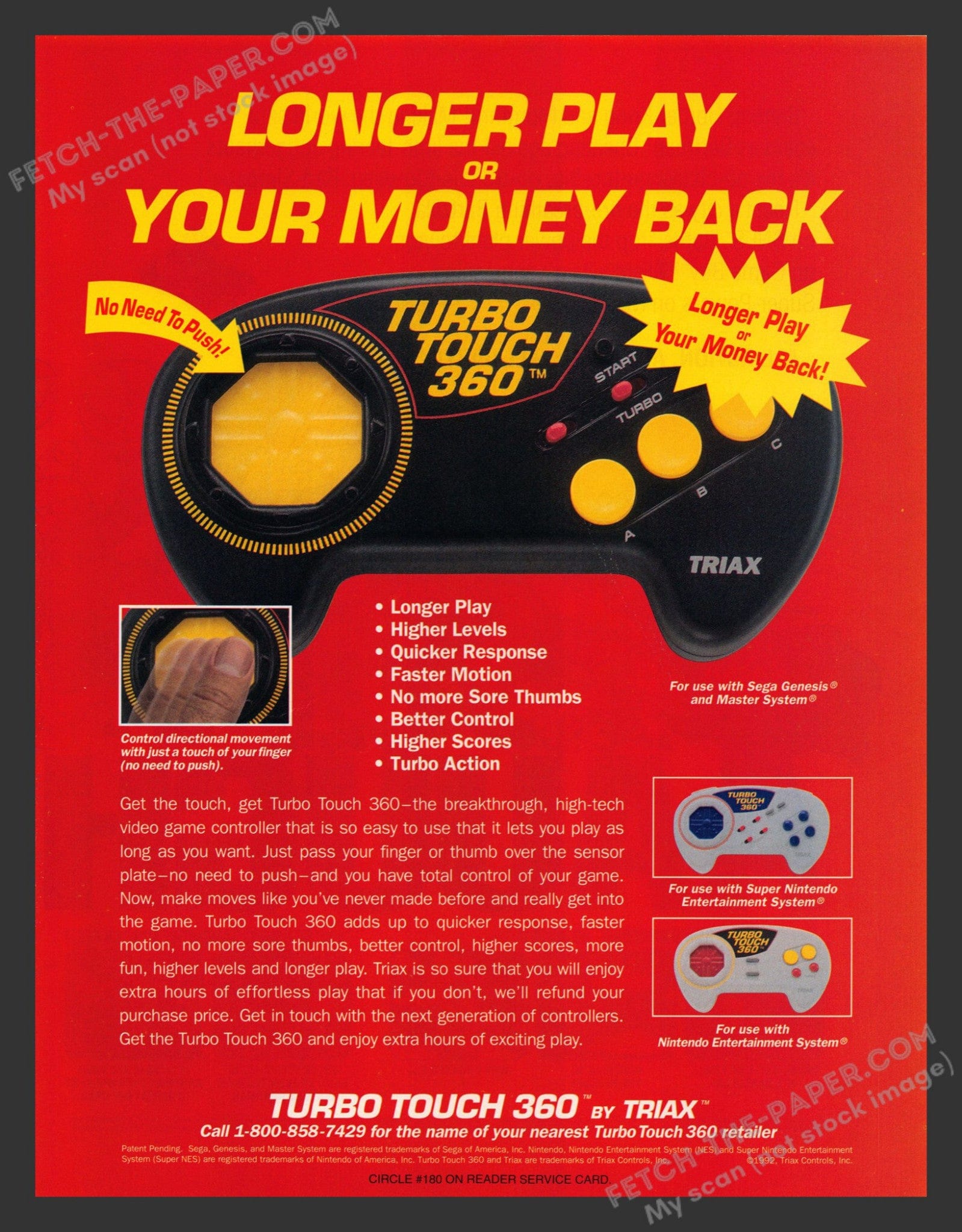 Turbo Touch 360 Controller Video Game 1990s Print Advertisement 1992 ...