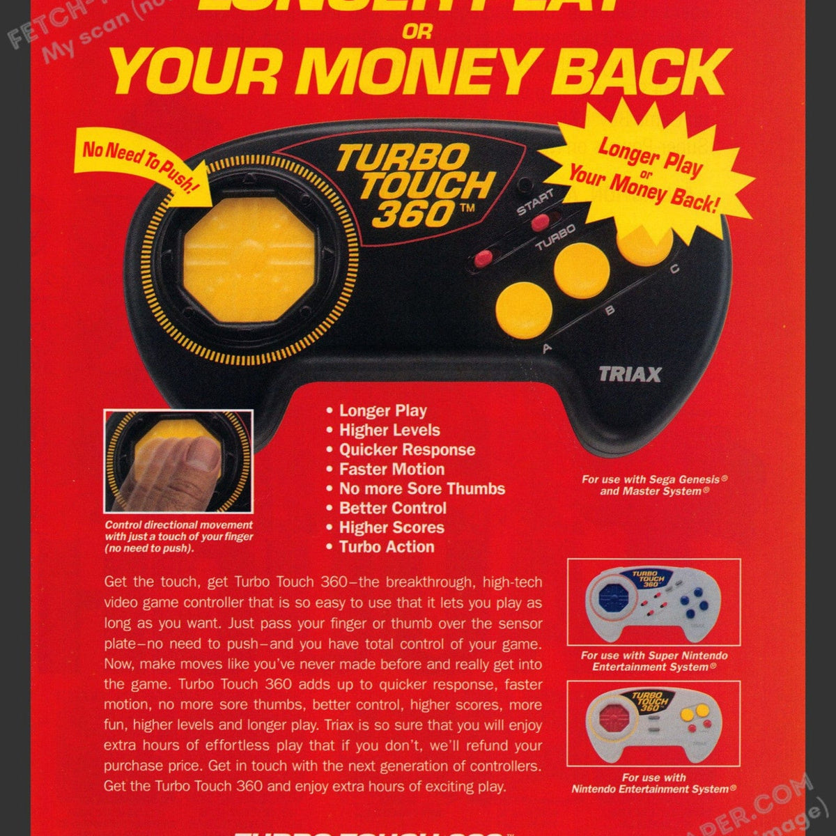 Turbo Touch 360 Controller Video Game 1990s Print Advertisement 1992 ...