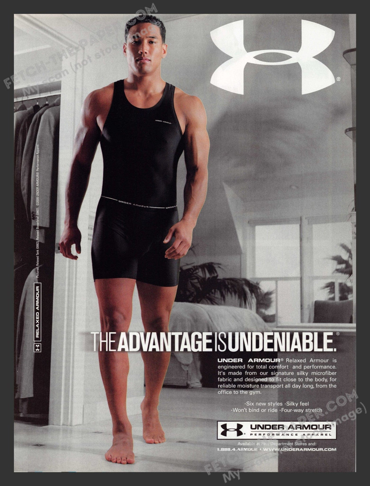 Under Armour Relaxed Men's Underwear 2000s Print Ad — Fetch-the-Paper
