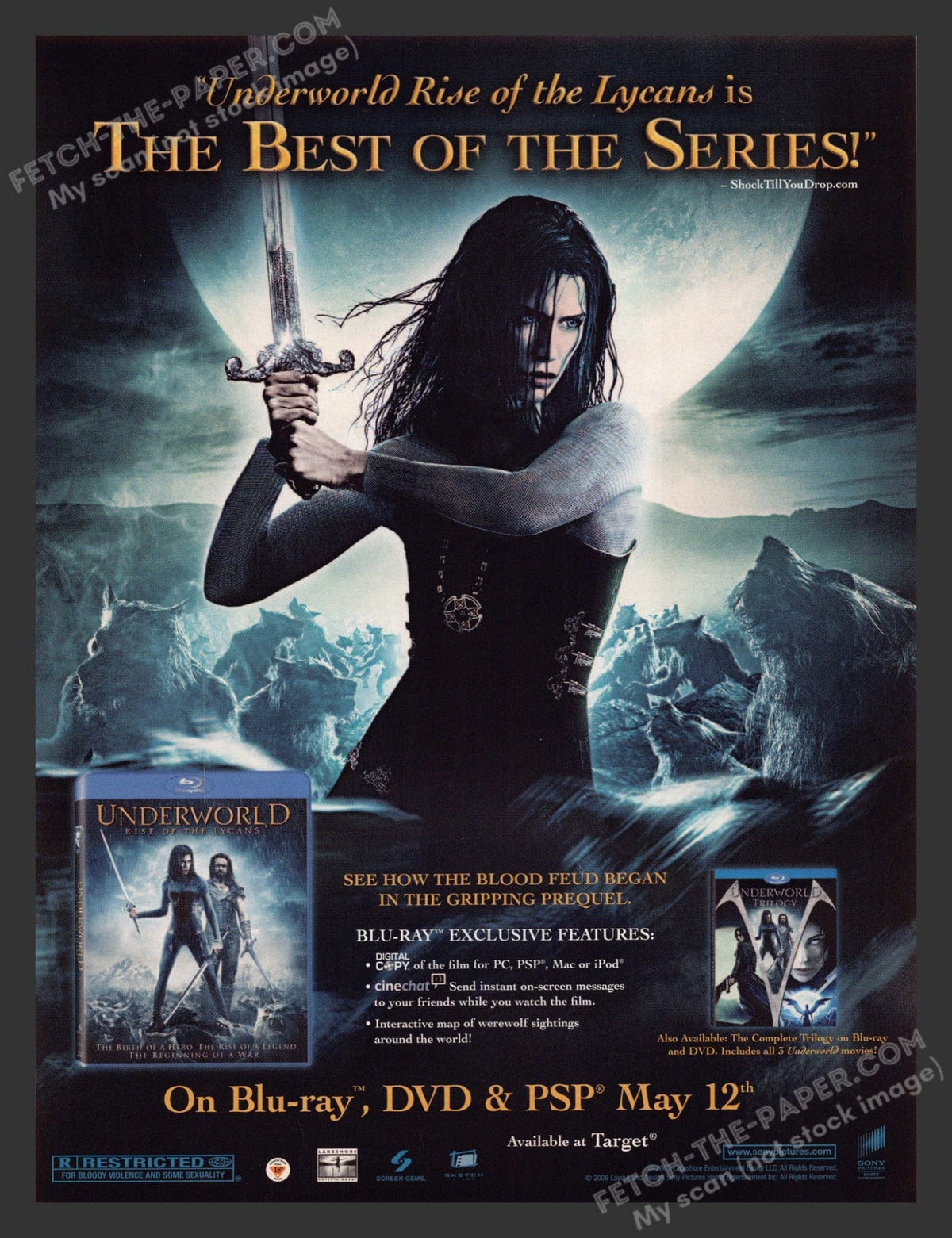 Underworld: Rise of the Lycans 2000s Print Advertisement — Fetch-the-Paper