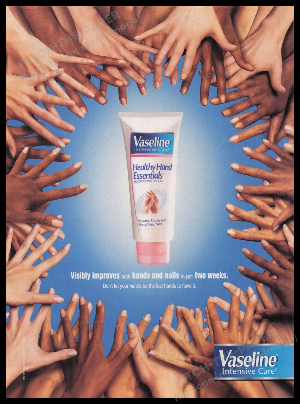 Vaseline Healthy Hands 2000s Print Advertisement Ad 2003 Shades of Col ...