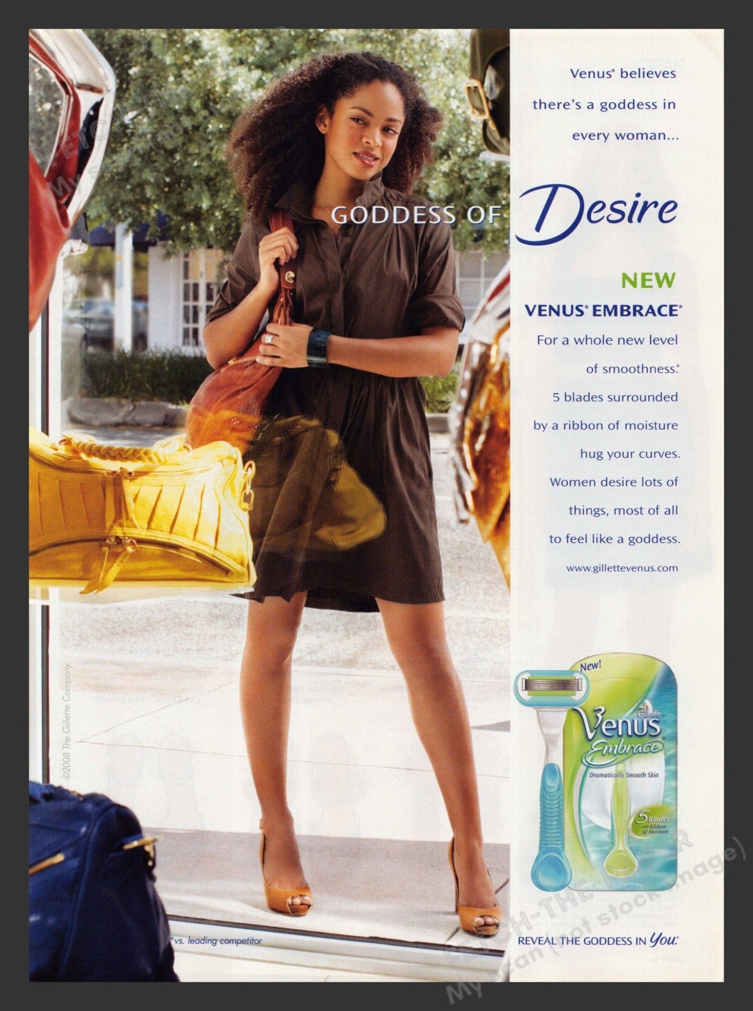 Venus Embrace Shaver Legs 2000s Print Advertisement 2008 — Fetch-the-Paper