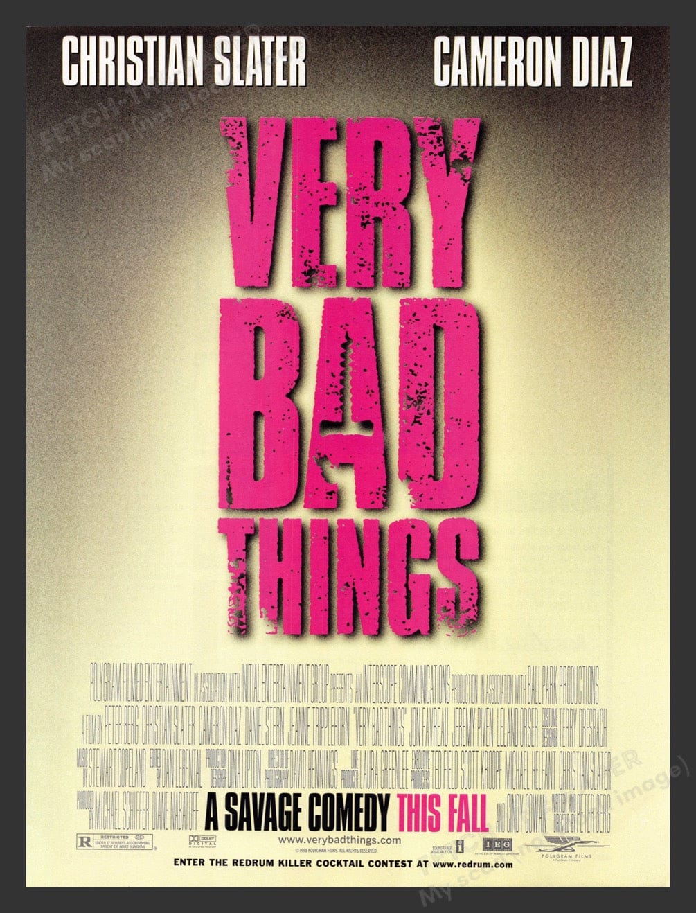 Very Bad Things Movie Ad 1998 - Slater & Diaz - Original Print — Fetch ...