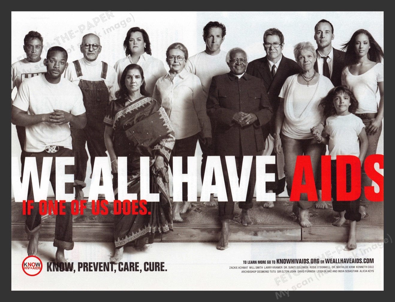 We All Have Aids & Know HIV & Aids Awareness 2000s Print Advertisement ...