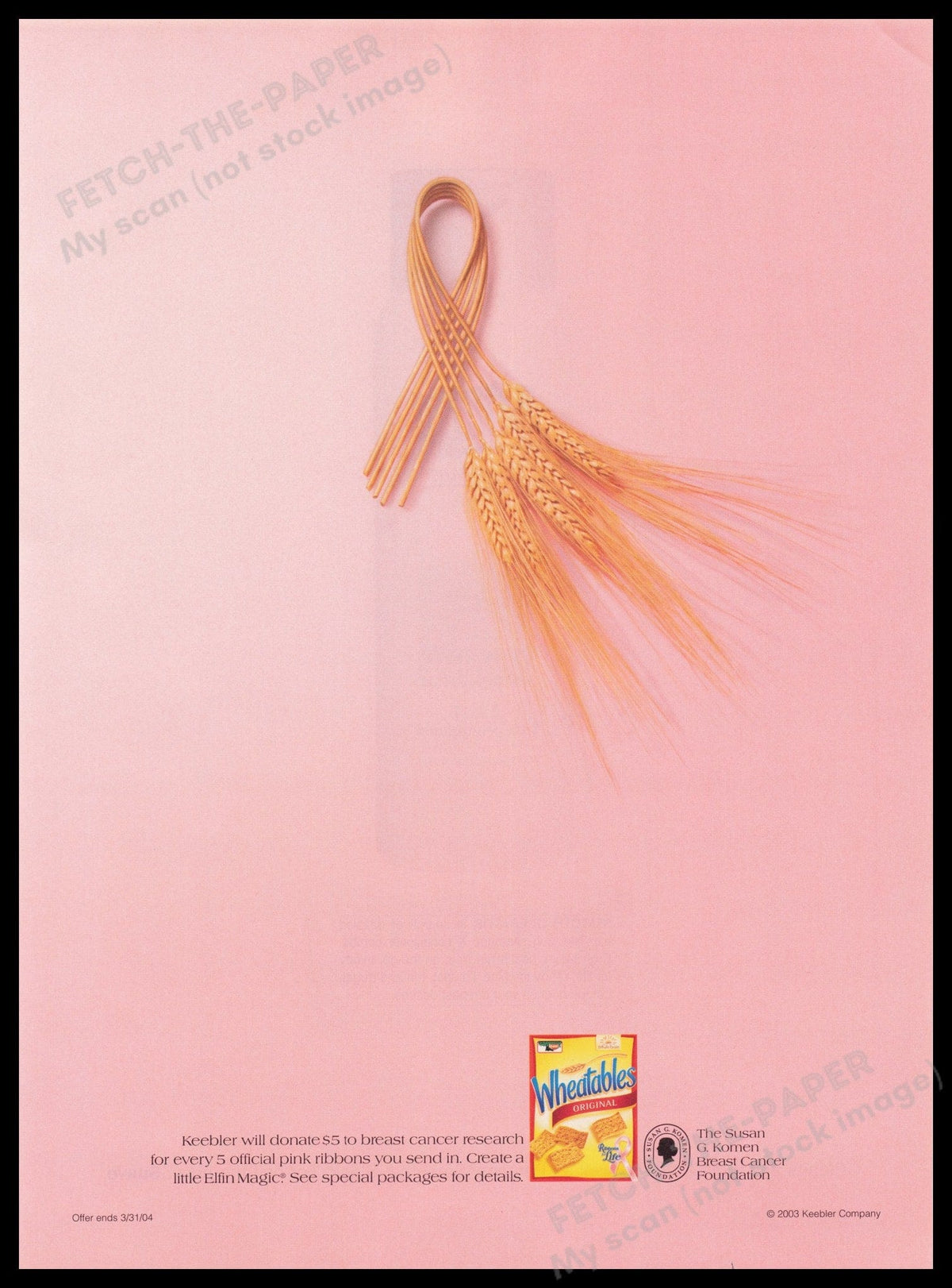 Wheatables Breast Cancer Awareness Ad 2003 - Pink Ribbon Design — Fetch ...