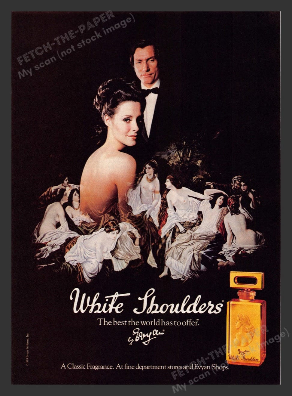 White Shoulders by Evyan 1980s Print Advertisement Ad 1984 (Read descr ...