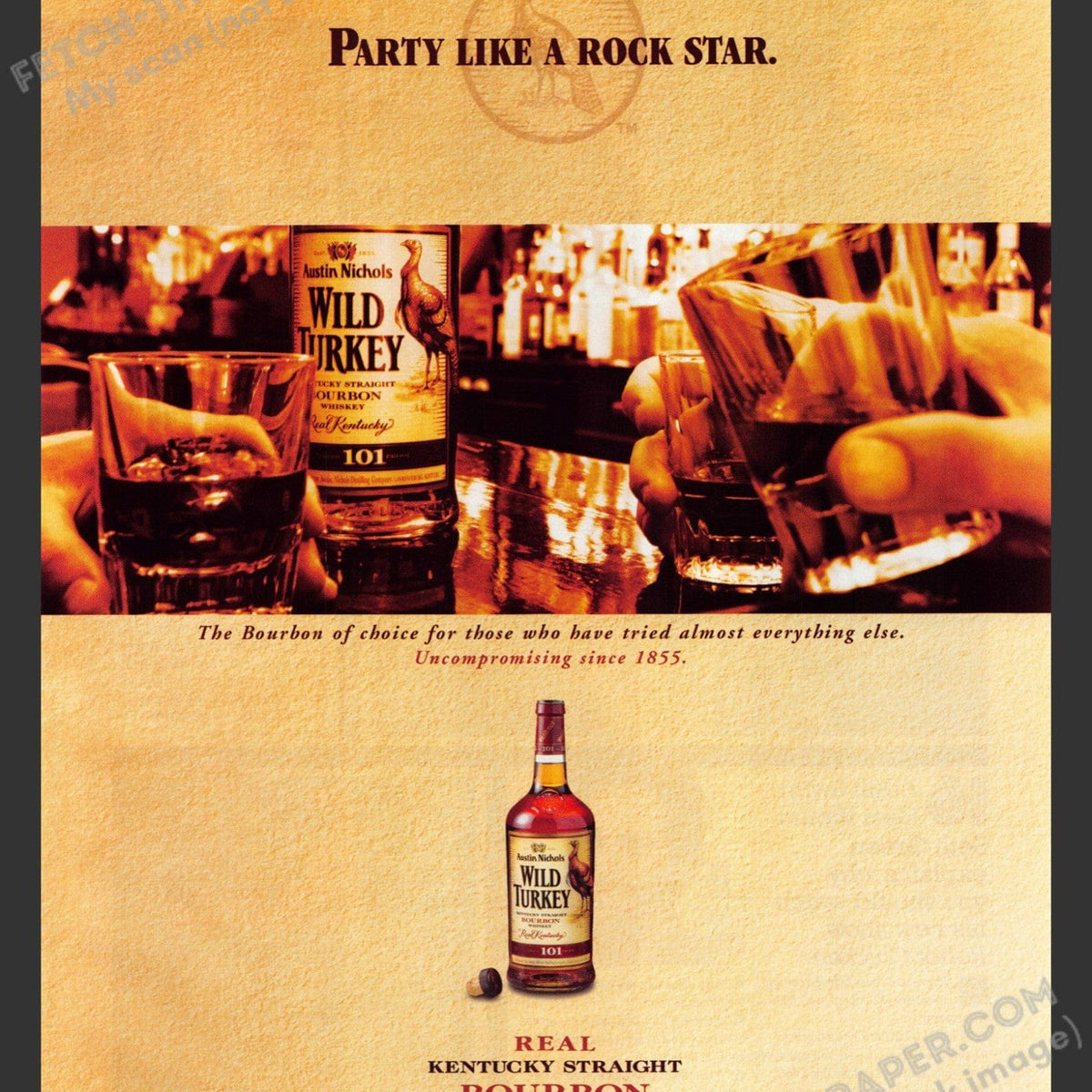 Wild Turkey Party Like a Rockstar 2000s Print Ad — Fetch-the-Paper